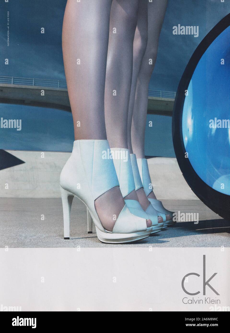 poster advertising Calvin Klein fashion house, in paper magazine from ...