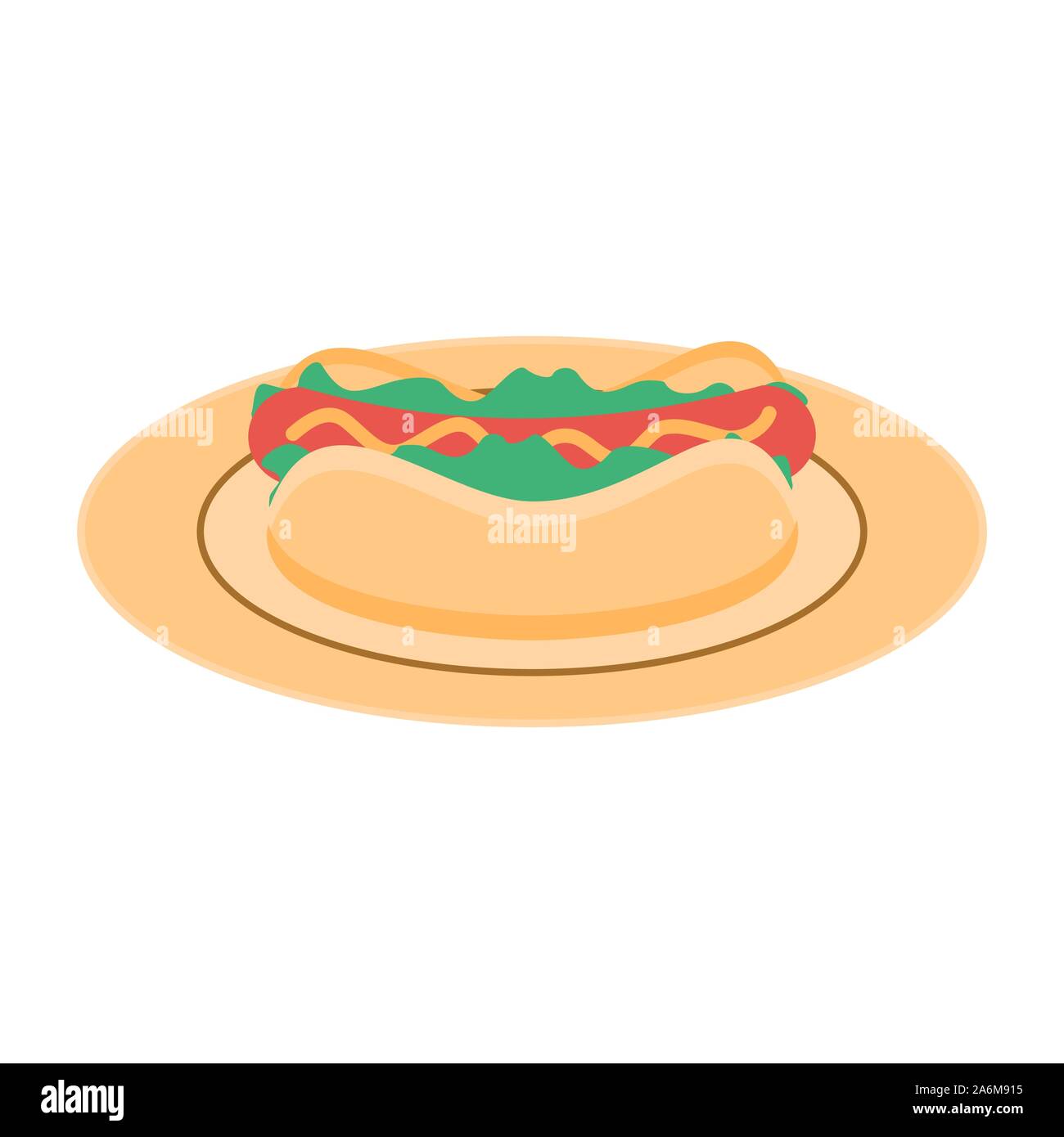 On a paper plate Stock Vector Images - Alamy