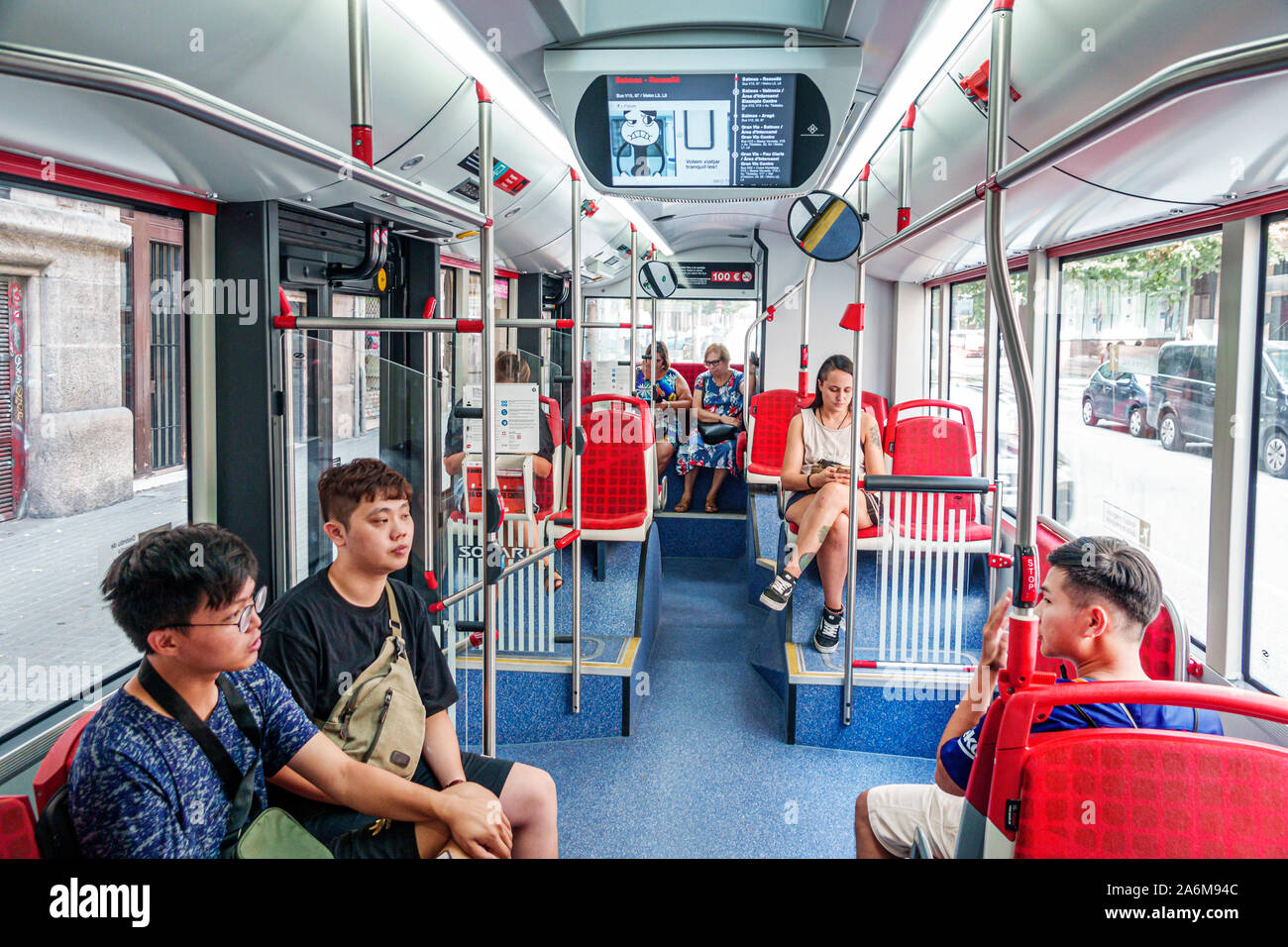 Inside city bus hi-res stock photography and images - Alamy