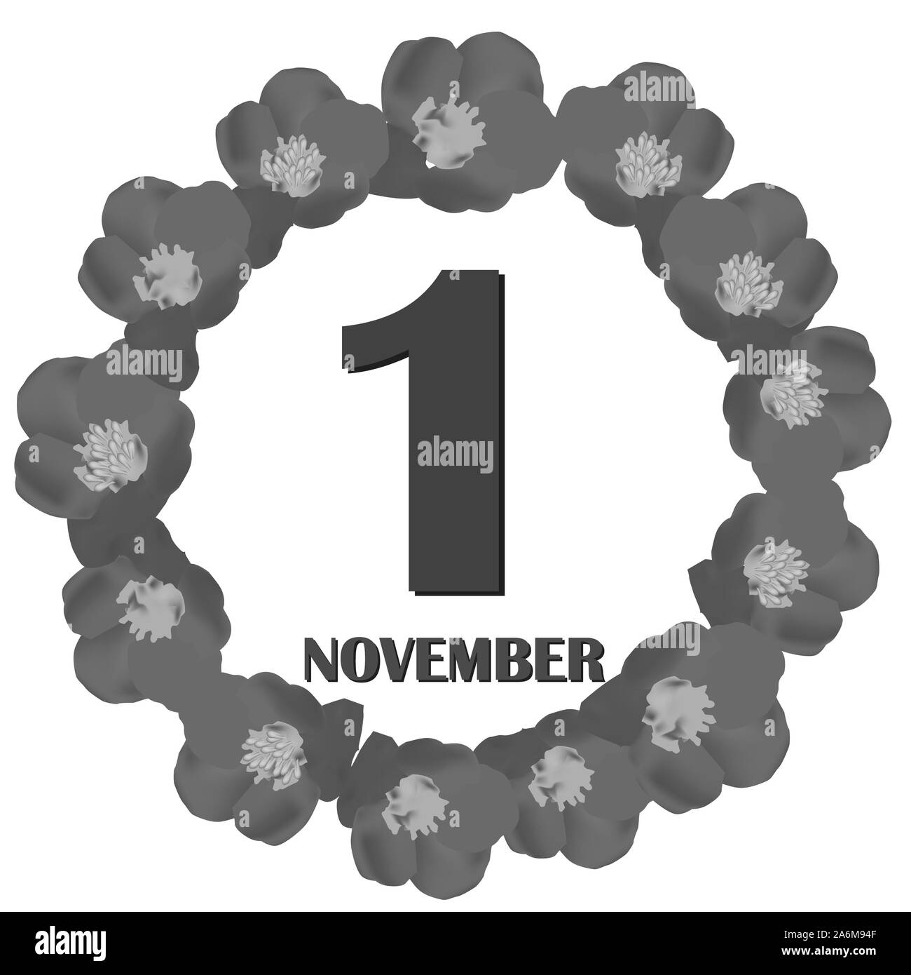 November 1 icon. For planning important day. Banner for holidays and ...