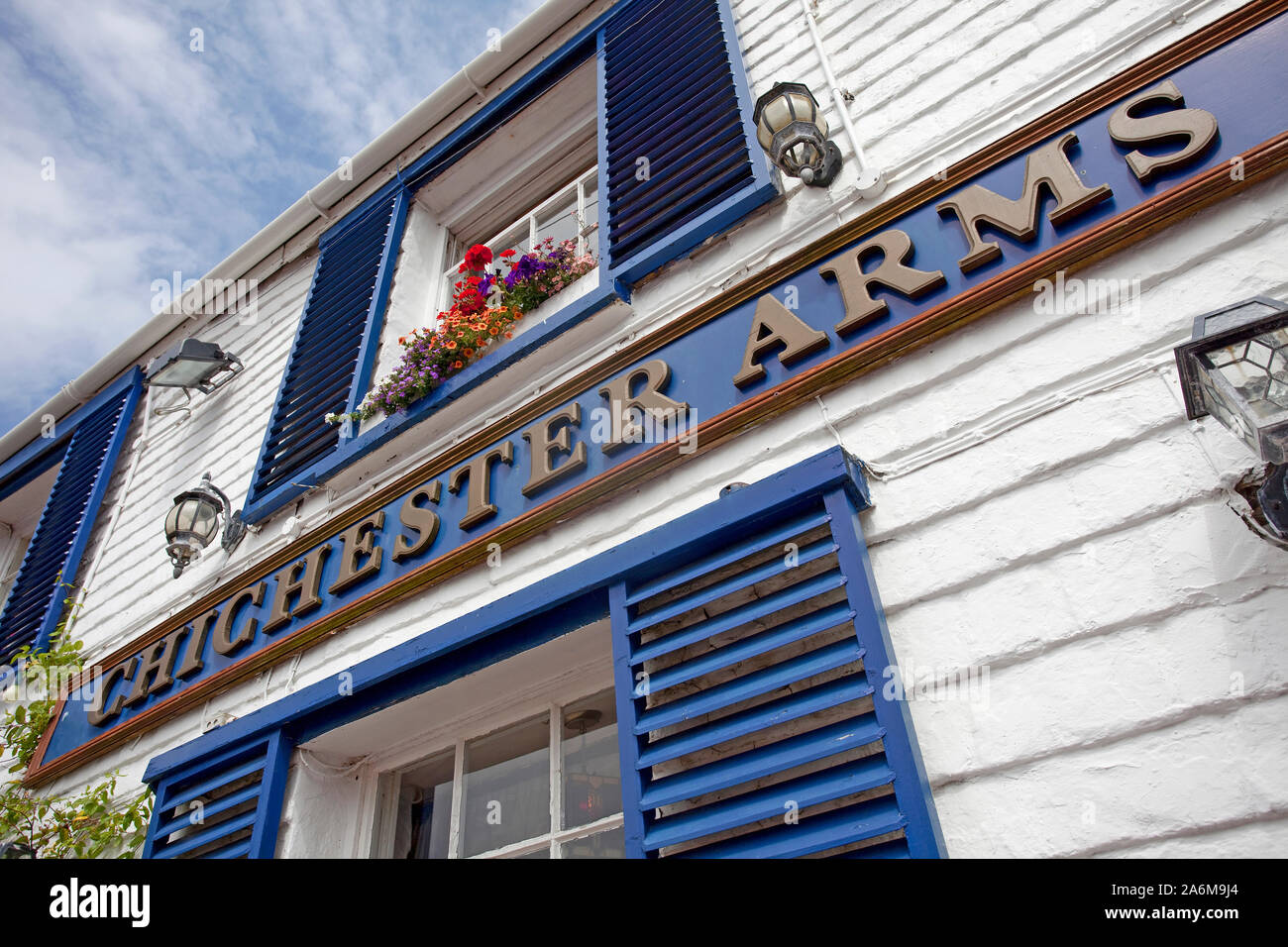 Chichester Arms pub sign Stock Photo - Alamy