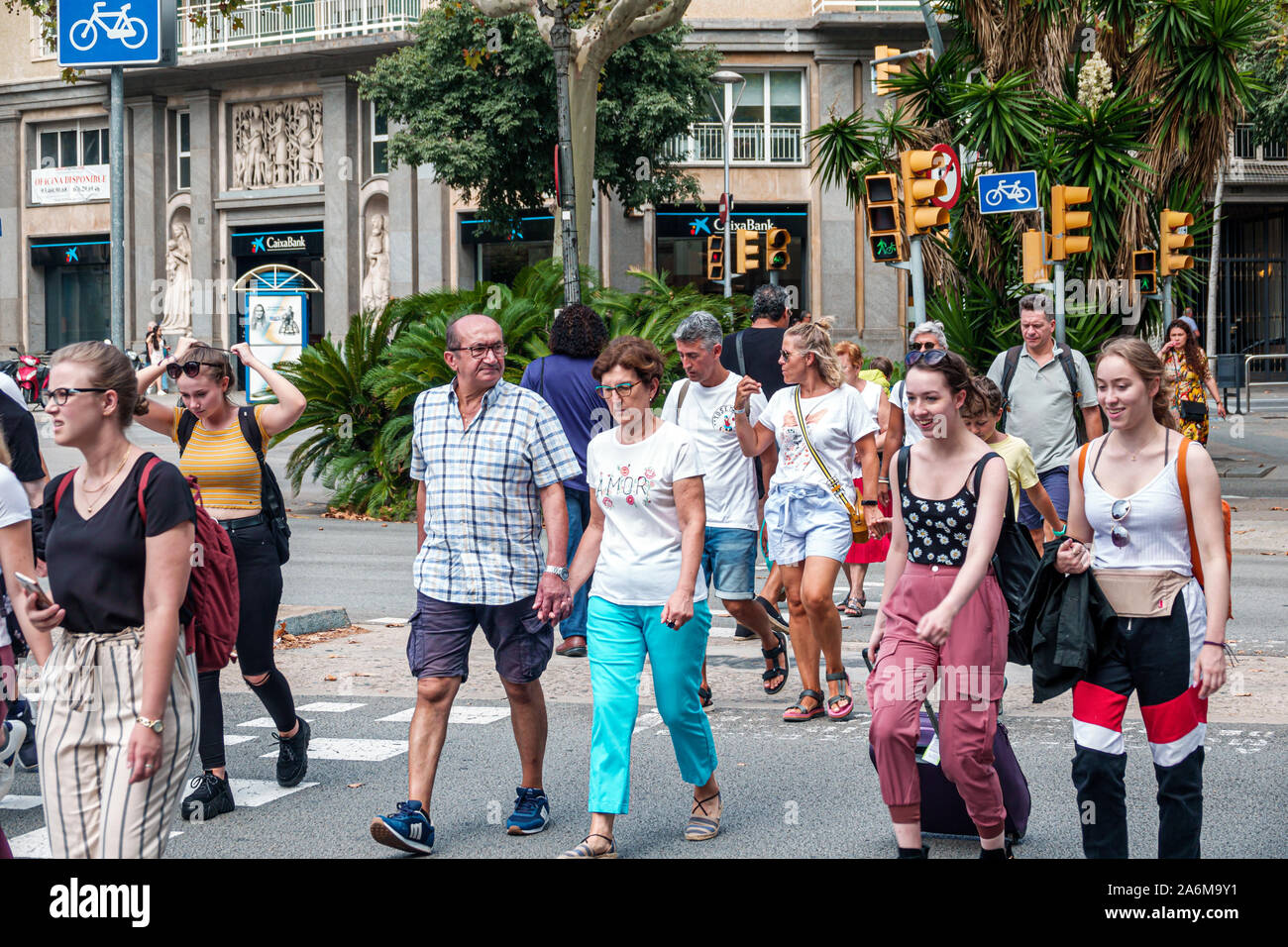 Barcelona Spain,Catalonia Catalunya,Eixample,Plaza de Mosen Jacinto ...