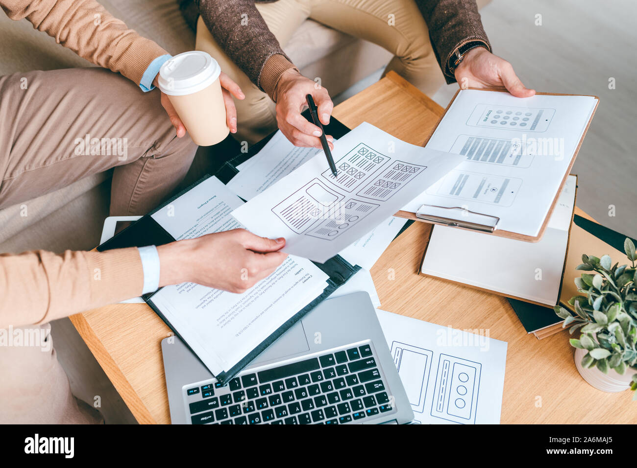 Software developers planning hi-res stock photography and images - Alamy