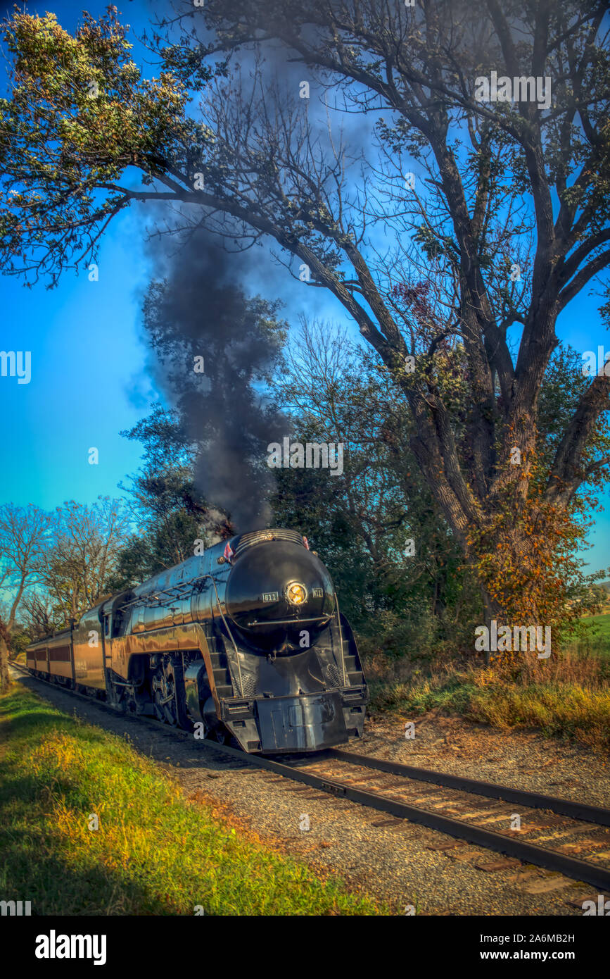Antique steam locomotives at Strasbirg Railroad, Lancaster ...
