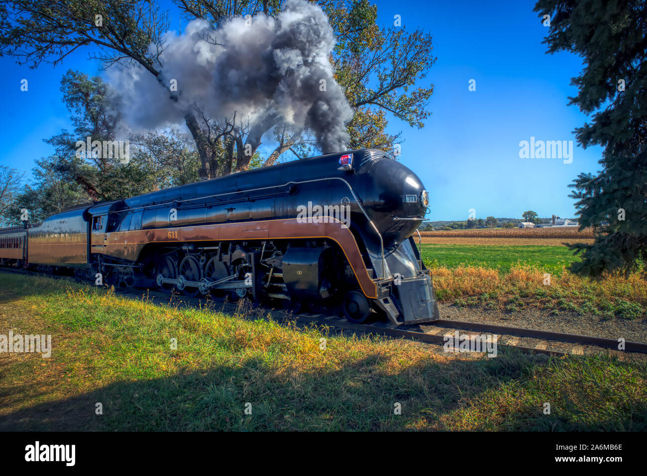 Antique steam locomotives at Strasbirg Railroad, Lancaster ...