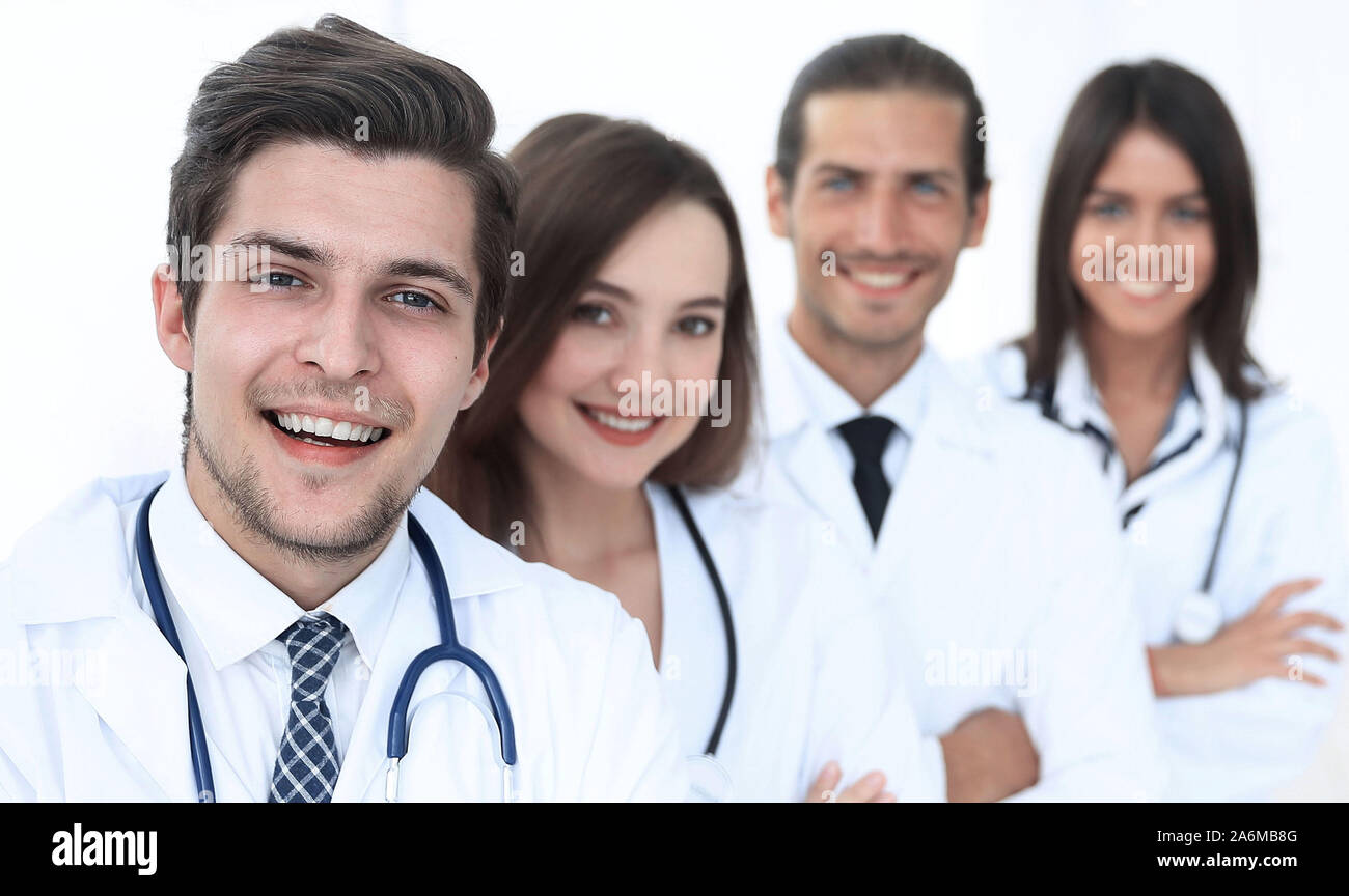 Portrait of confident happy group of doctors Stock Photo - Alamy