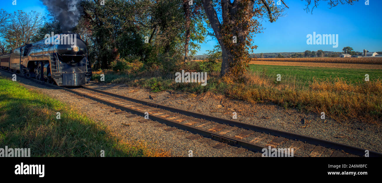 Antique steam locomotives at Strasbirg Railroad, Lancaster ...