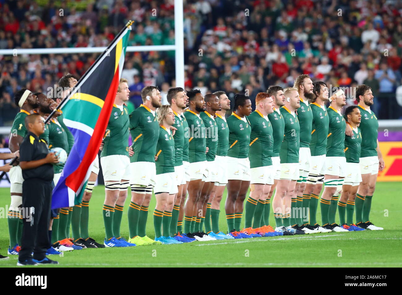 Yokohama, Kanagawa, Japan. 27th Oct, 2019. South Africa team group (RSA ...