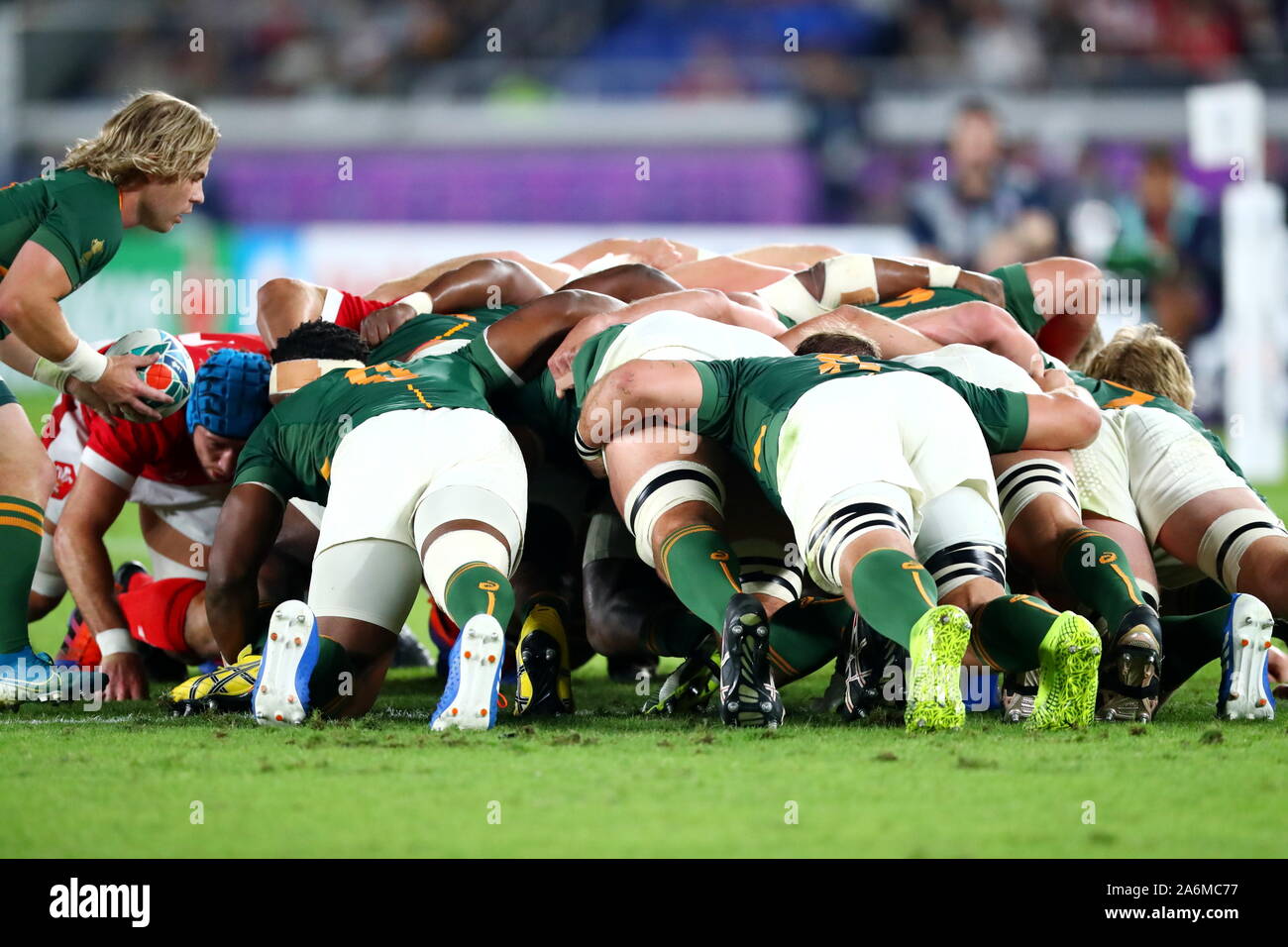 Yokohama, Kanagawa, Japan. 27th Oct, 2019. South Africa team group (RSA ...