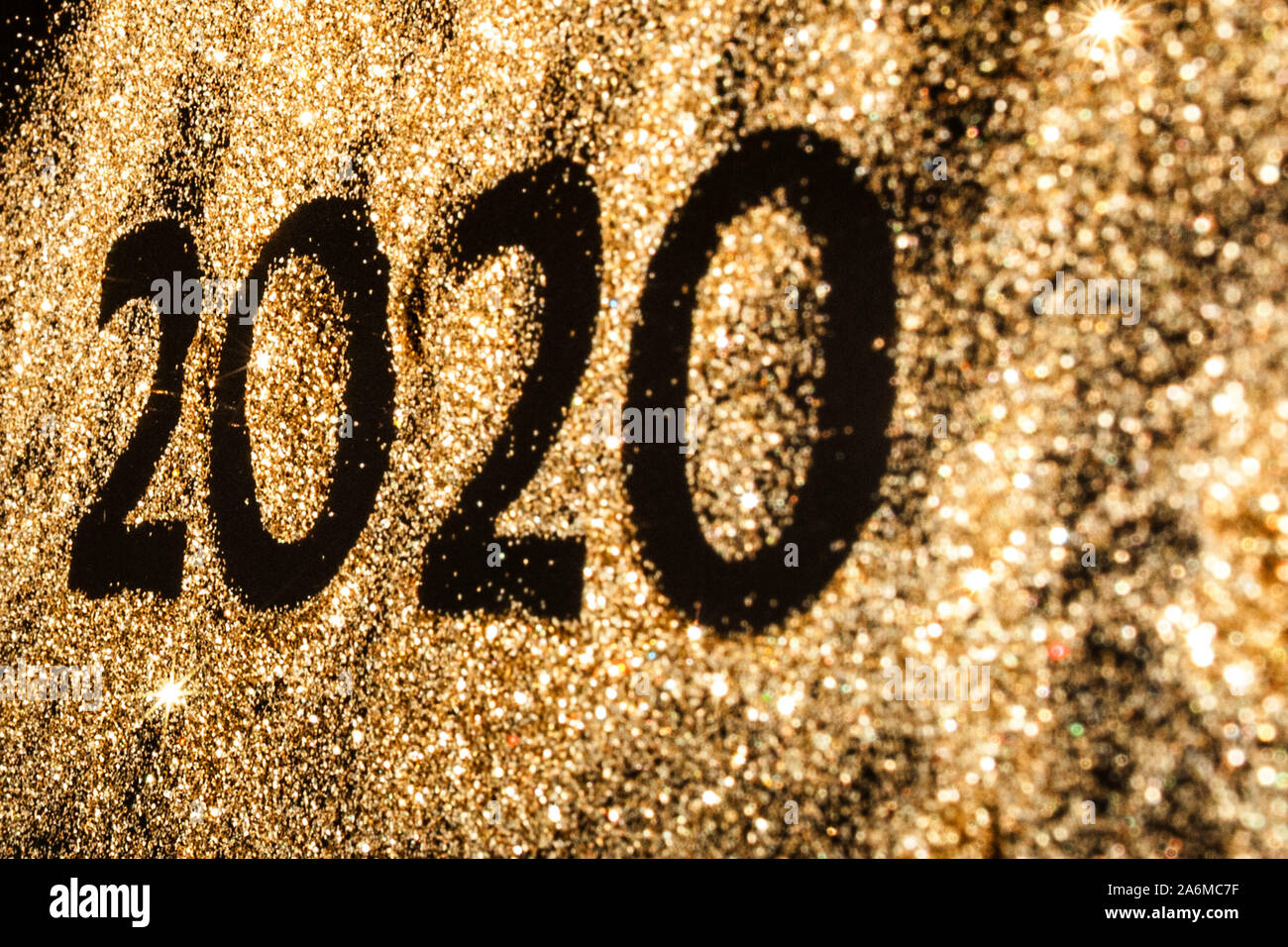 Happy New Year 2020. Creative Collage of numbers two and zero made up ...