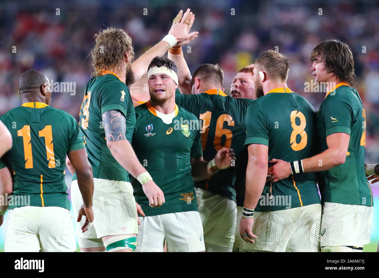 Yokohama, Kanagawa, Japan. 27th Oct, 2019. South Africa team group (RSA ...