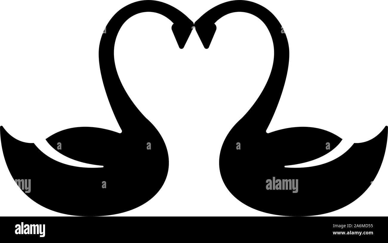 Swan with two necks Stock Vector Images - Alamy