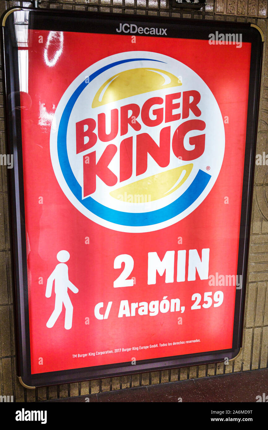 Barcelona Spain,Catalonia Catalunya,Eixample,Carrer d'Arago,sign,ad ...