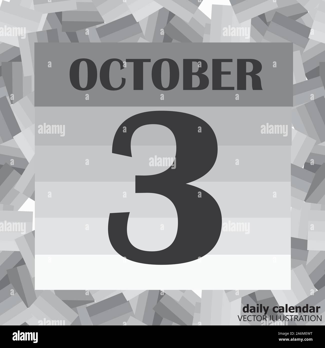 October 3 icon. For planning important day. Banner for holidays and ...