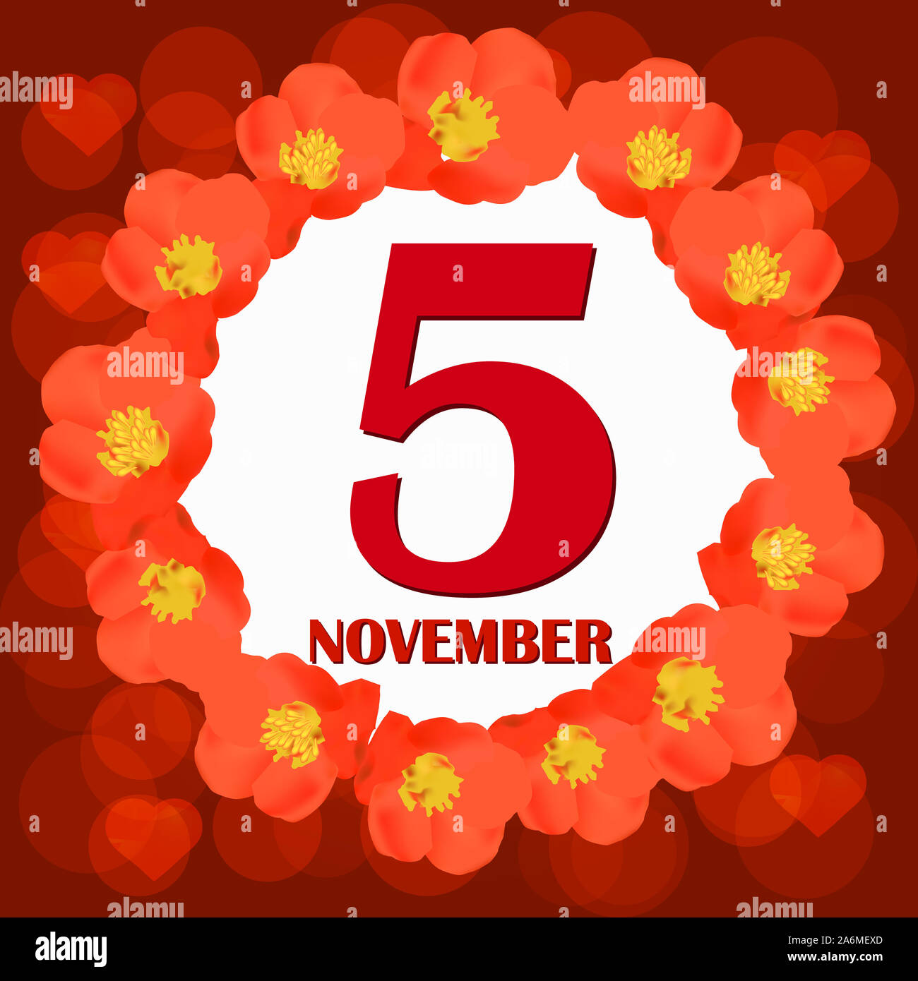 November 5 icon. For planning important day. Banner for holidays and ...