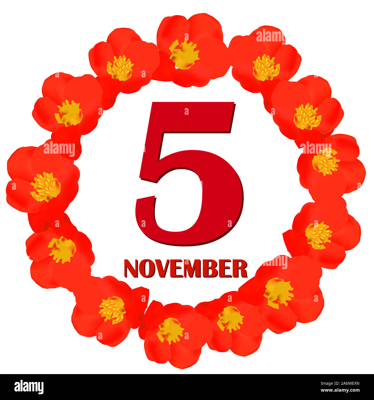 November 5 icon. For planning important day. Banner for holidays and ...