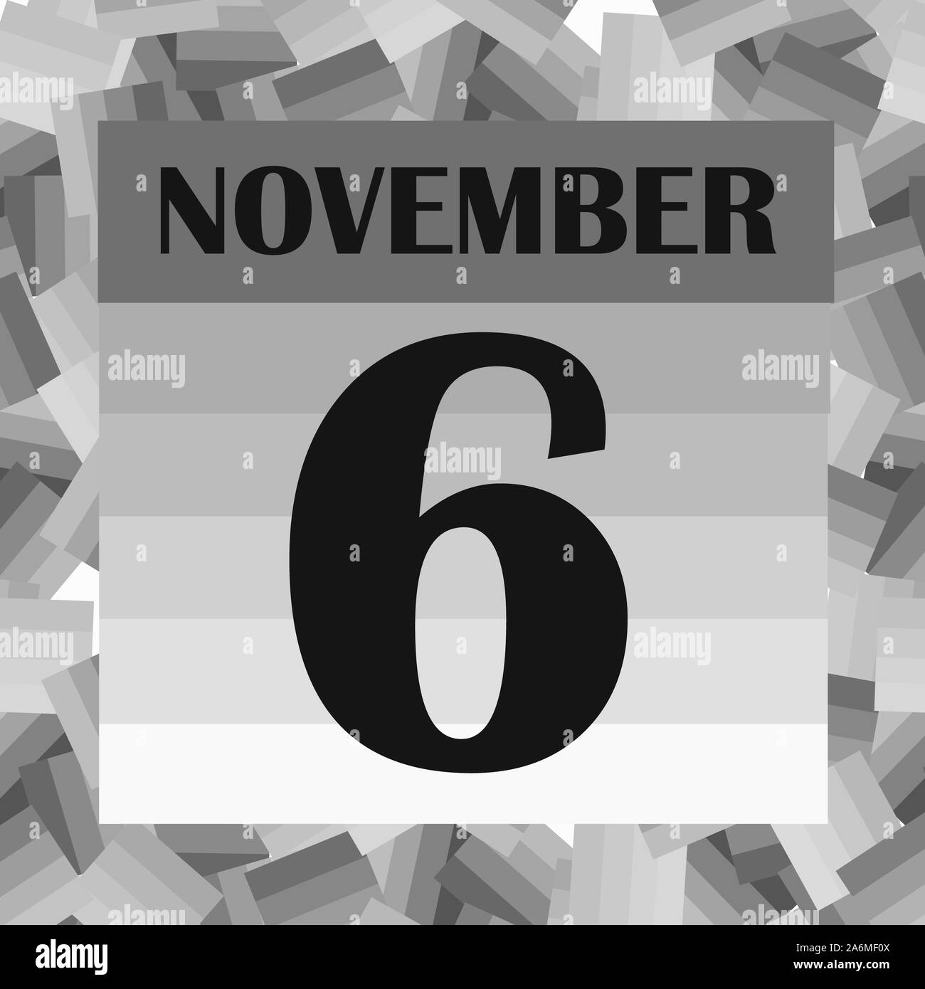 November 6 icon. For planning important day. Banner for holidays and ...