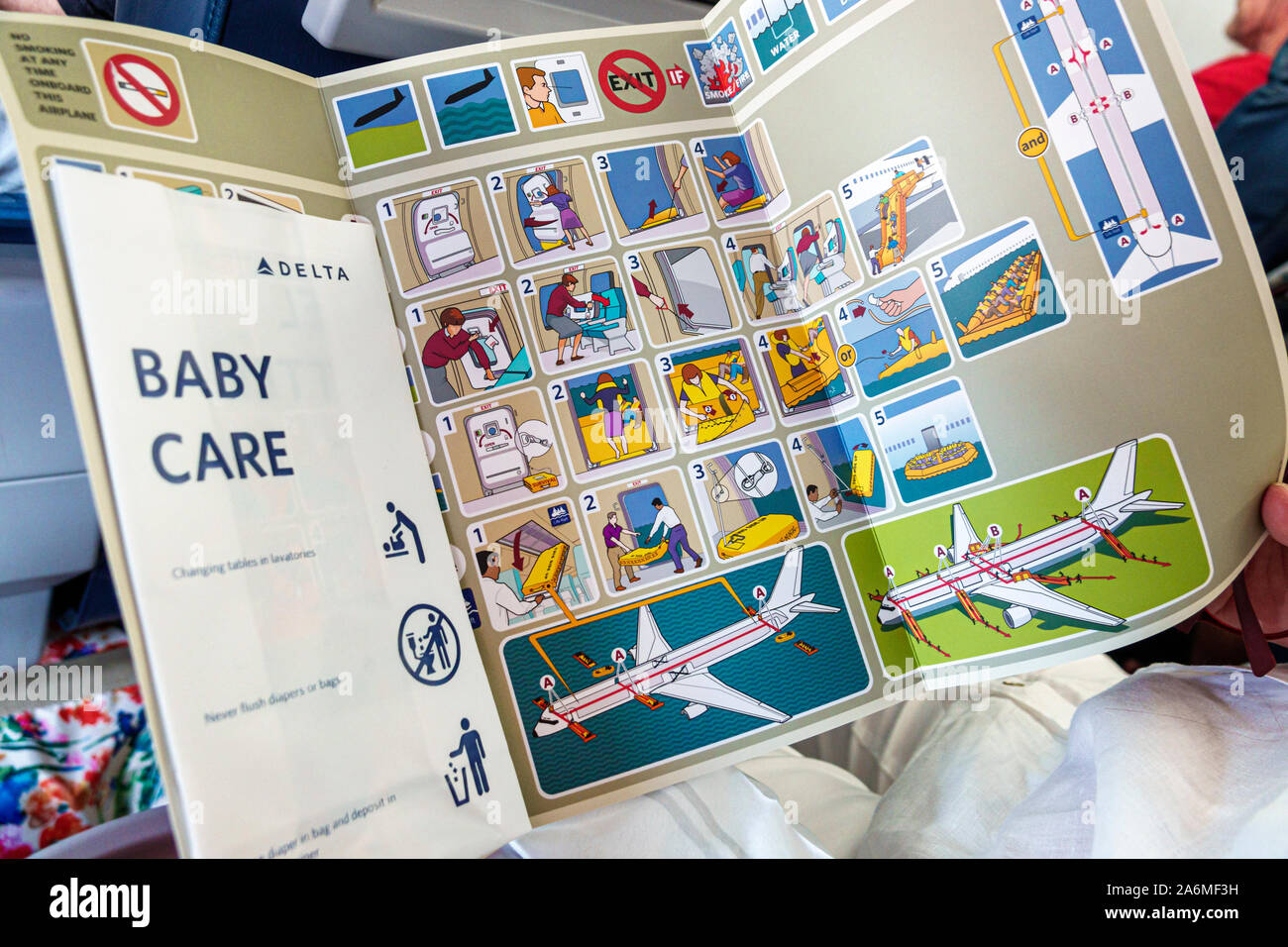 Aircraft safety card hi-res stock photography and images - Alamy