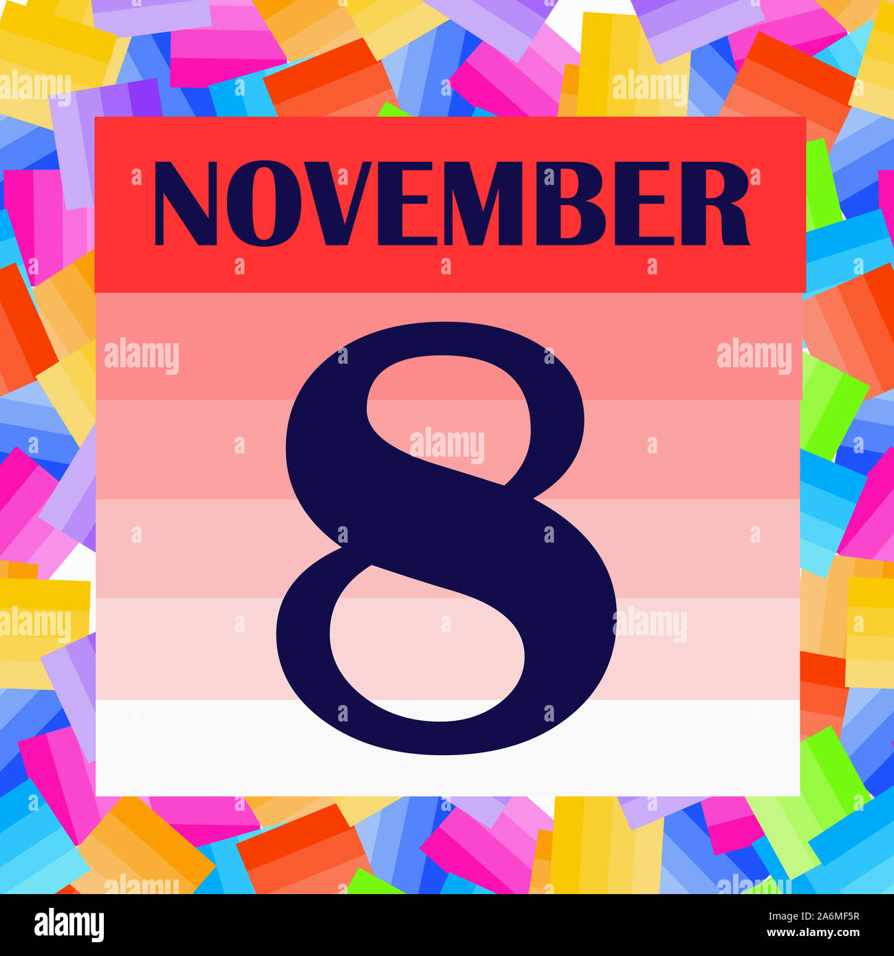 November 8 icon. For planning important day. Banner for holidays and ...