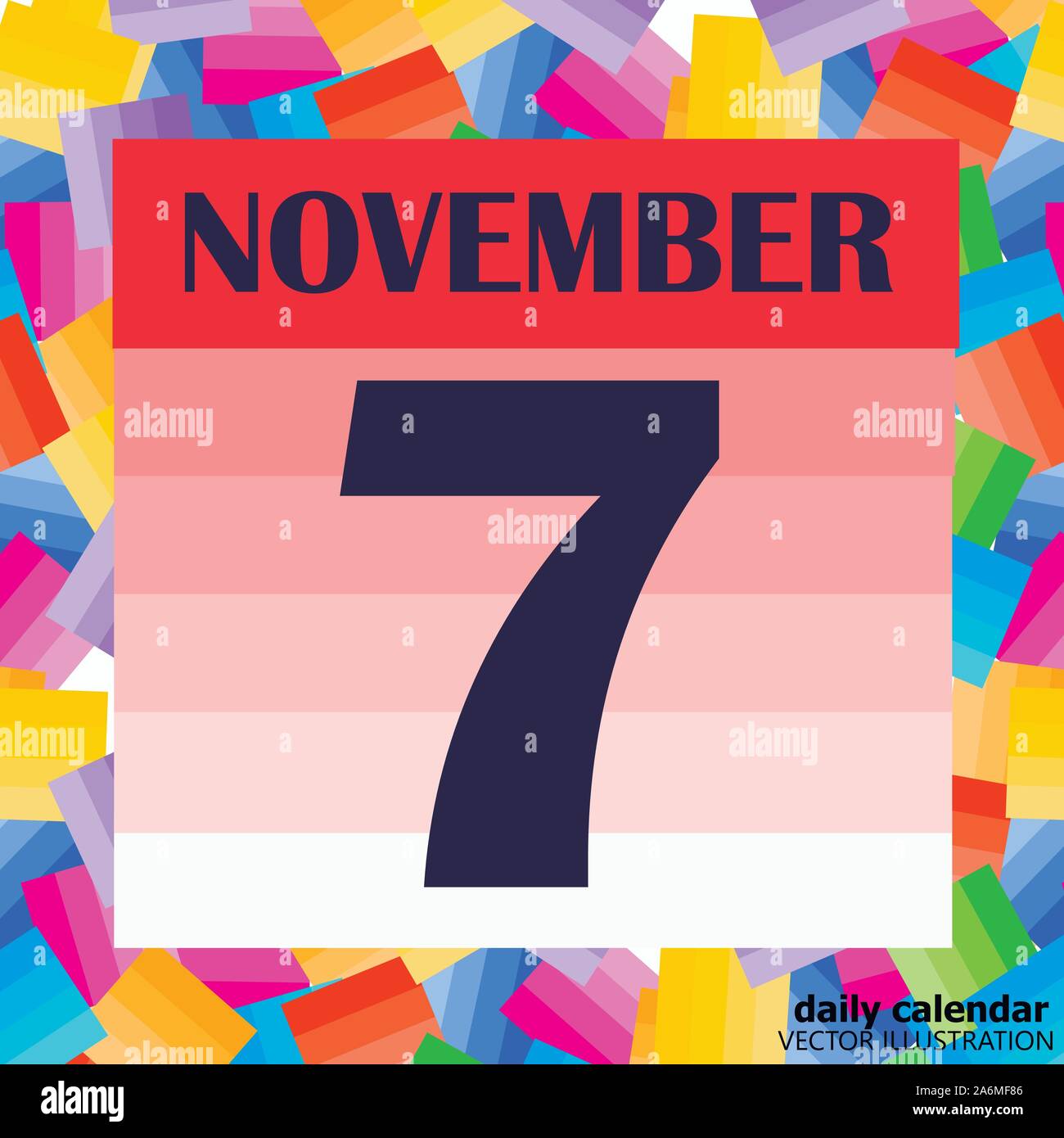 November 7 icon. For planning important day. Banner for holidays and ...
