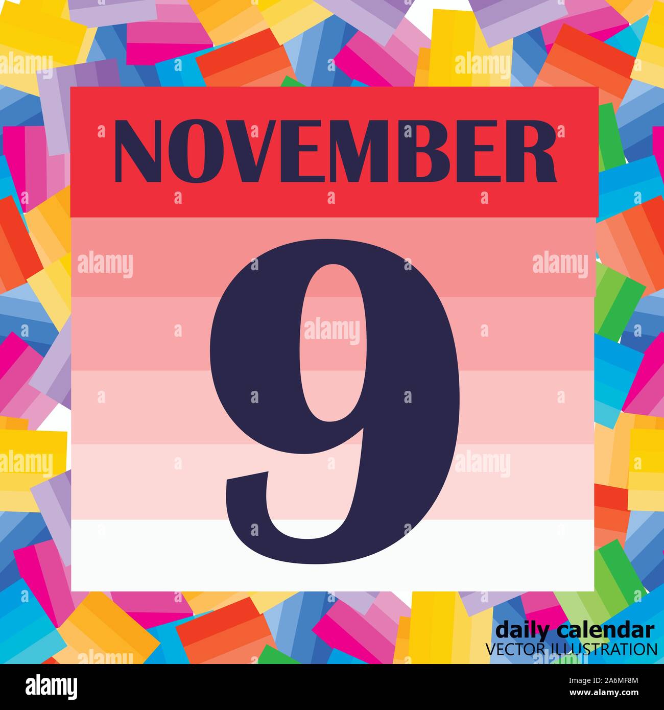 November 9 icon. For planning important day. Banner for holidays and ...