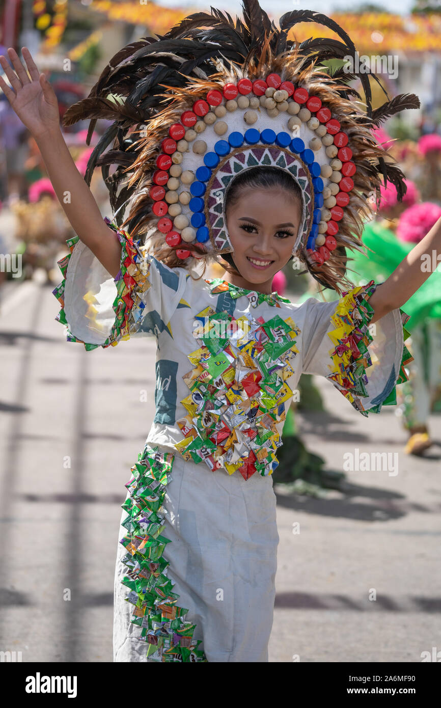Camiguin Island,Mindanao,Philippines 27th October 2019.A lead dancer ...