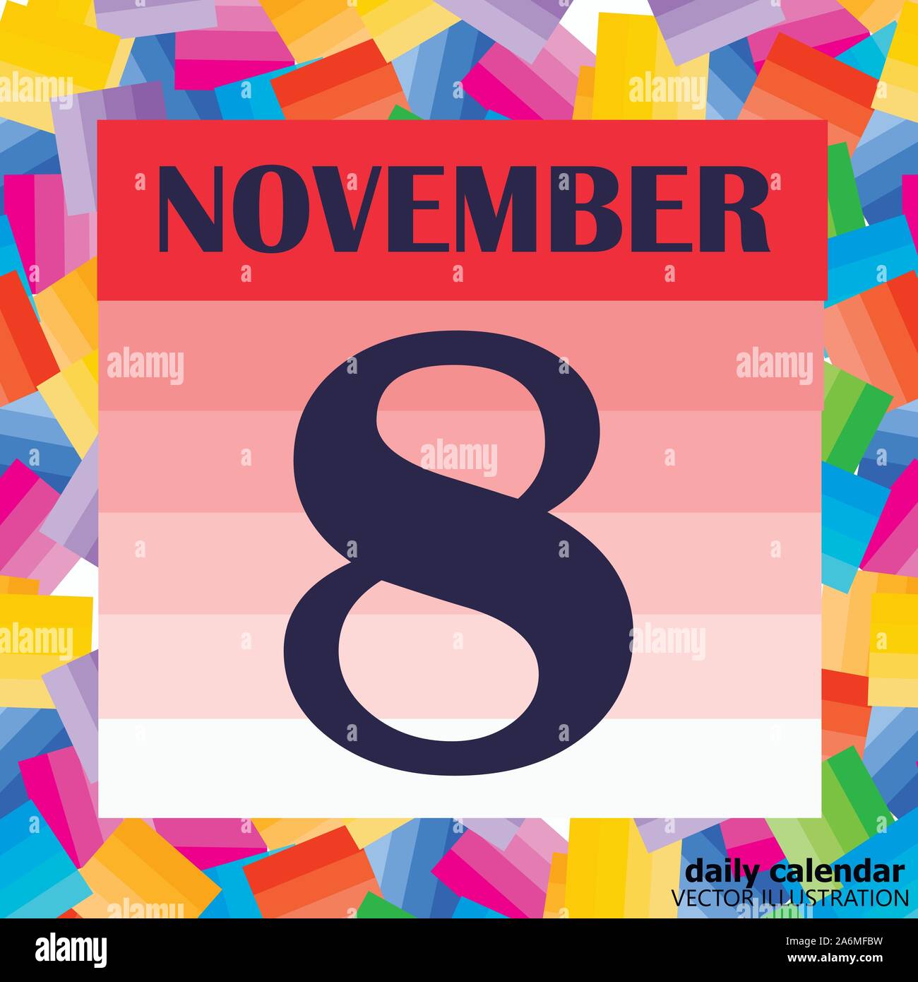 November 8 icon. For planning important day. Banner for holidays and ...