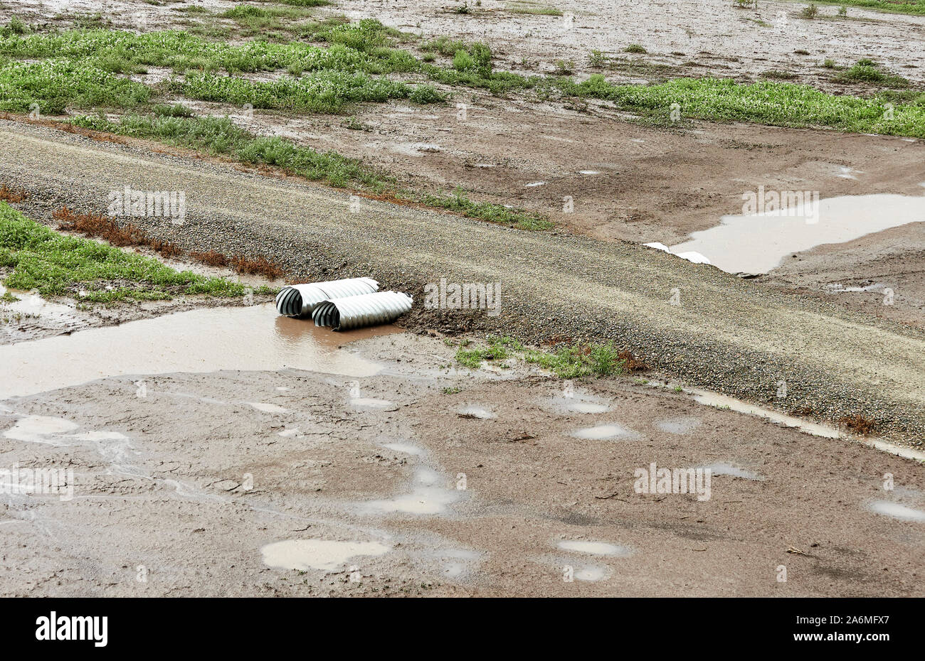 Gravel road drainage culvert hi-res stock photography and images - Alamy