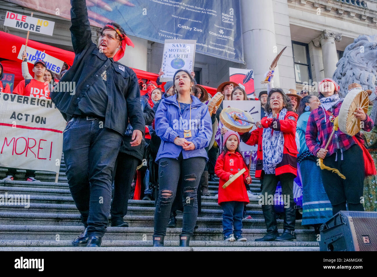 Indigenous activist Cedar Parker George at Climate Strike with Greta ...
