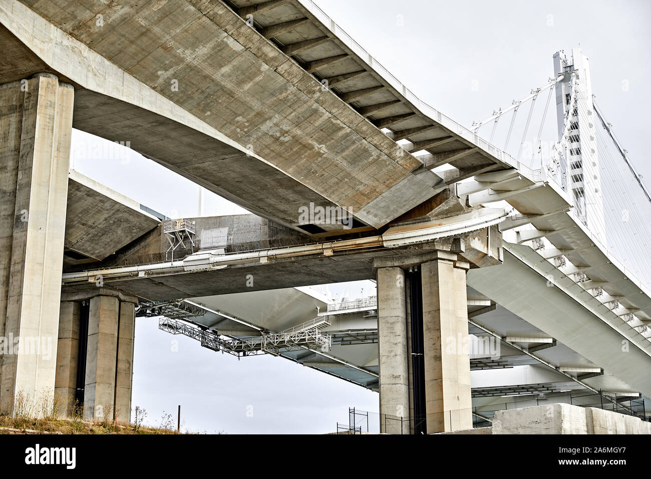 Oakland Bay Bridge structural engineering design Stock Photo - Alamy