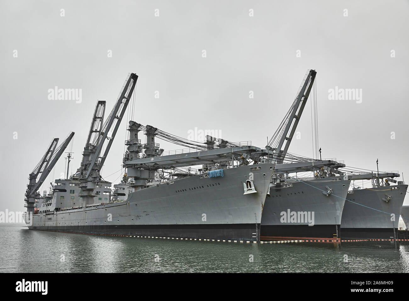United States Navy Crane Ships Alemeda California Stock Photo - Alamy