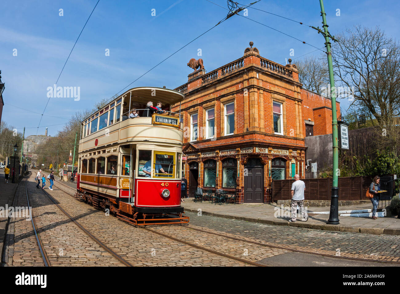Working Tram at Crich Tramway Village, The National Tramway Museum ...