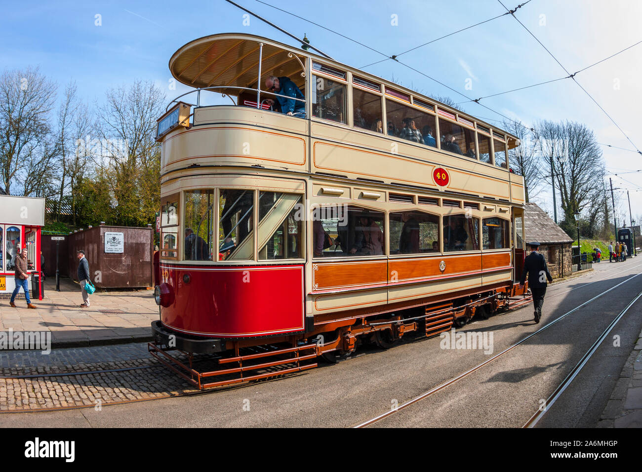 Working Tram at Crich Tramway Village, The National Tramway Museum ...