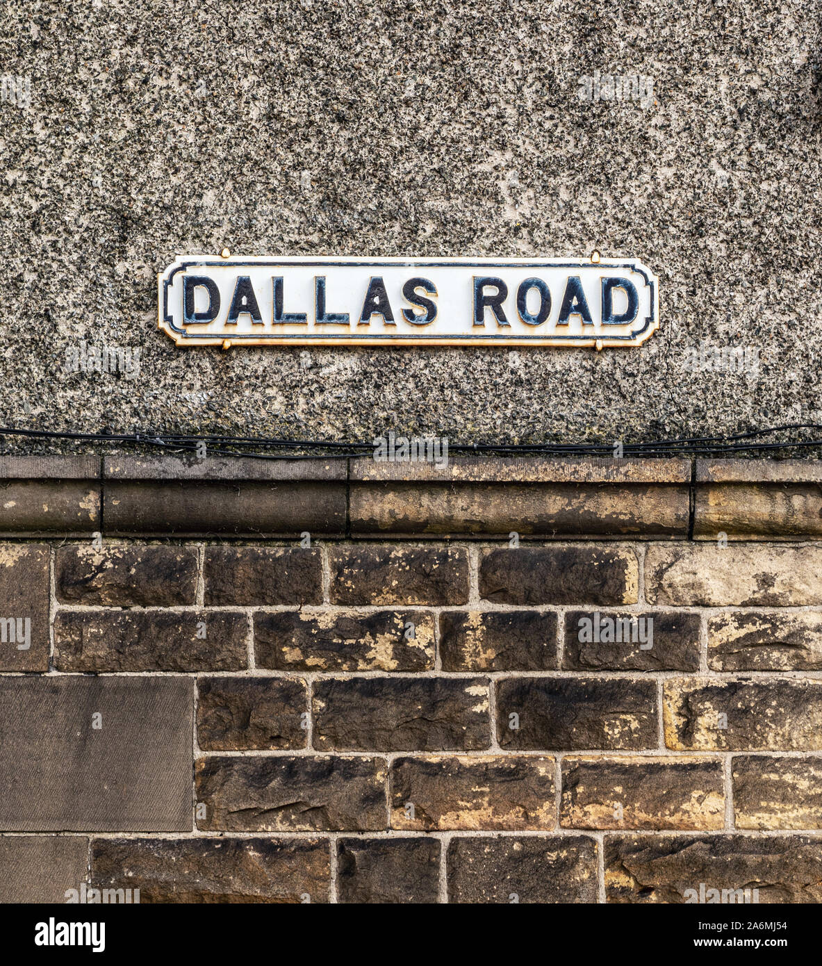 Dallas Road sign, Lancaster, Lancashire, England, UK Stock Photo - Alamy