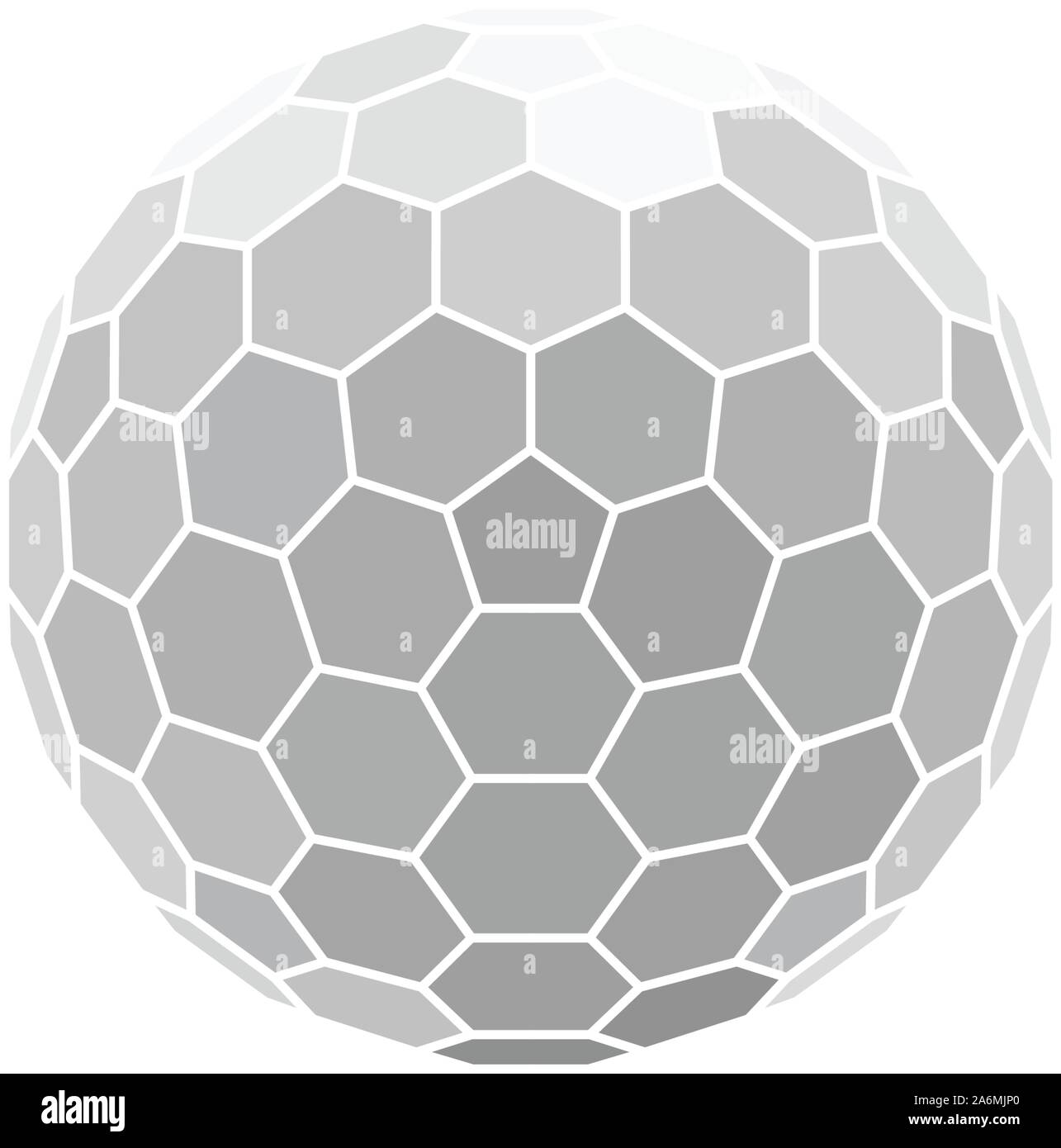 vector illustration of a honeycomb hexagon sphere isolated on white Stock Vector Image & Art - Alamy