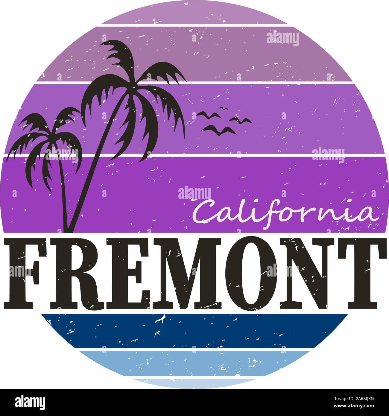 Fremont California travel destination. vector shirt logo Stock Vector ...