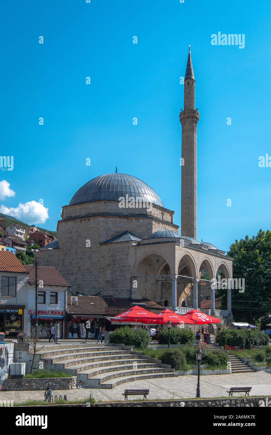 Sinan Pasha mosque in Prizren. Prizren is a historic city located in ...