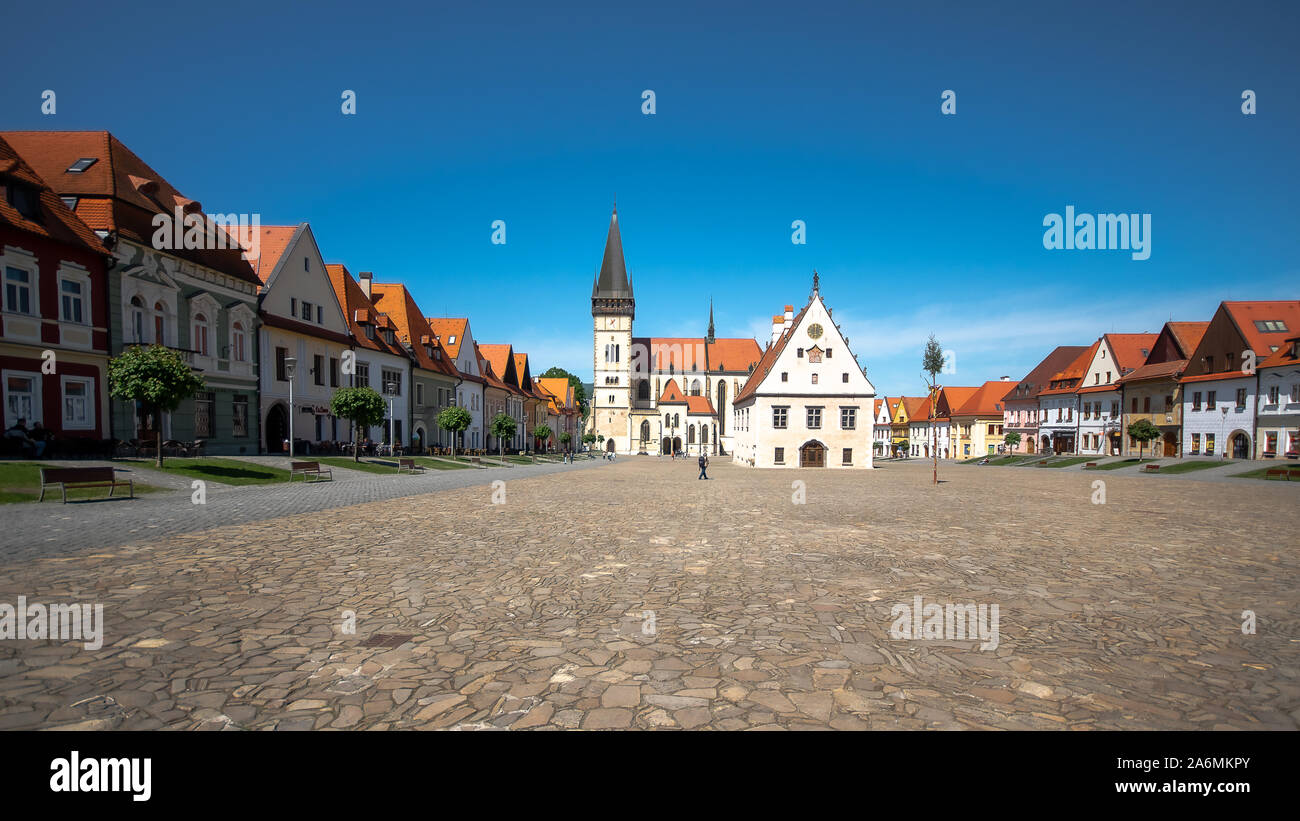 Historical center of Bardejov, Slovakia. UNESCO World heritage site ...