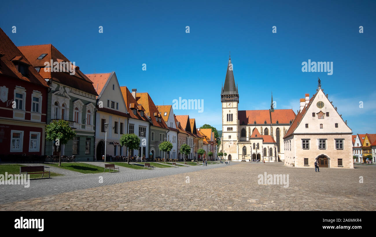 Historical center of Bardejov, Slovakia. UNESCO World heritage site ...
