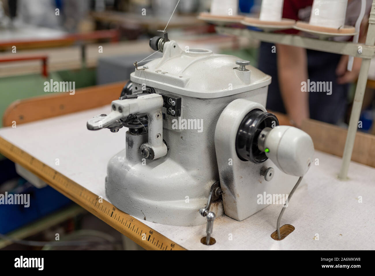 The machine for attaching the main insole. For injection soles. Shoe ...