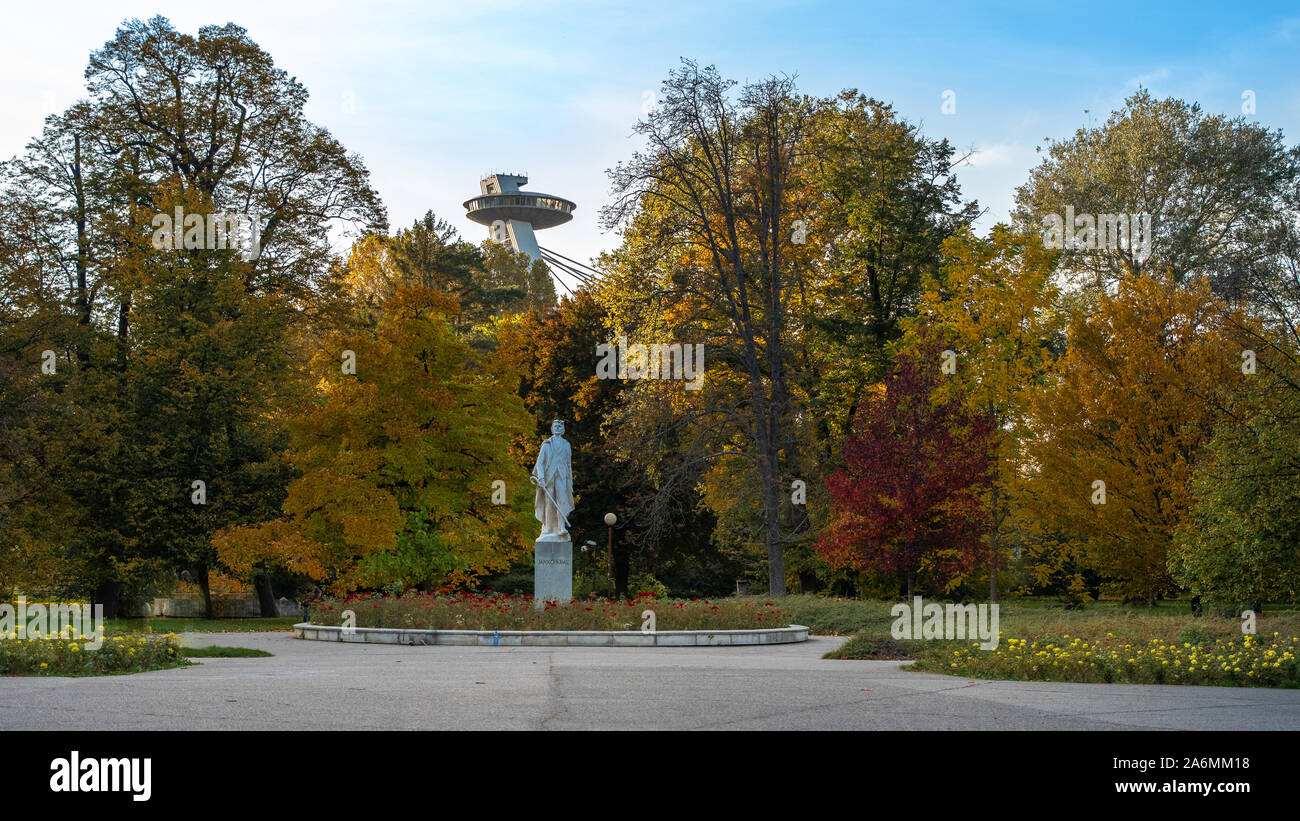 Janko Kral Park, Bratislava, Slovakia. The park is one of the oldest ...