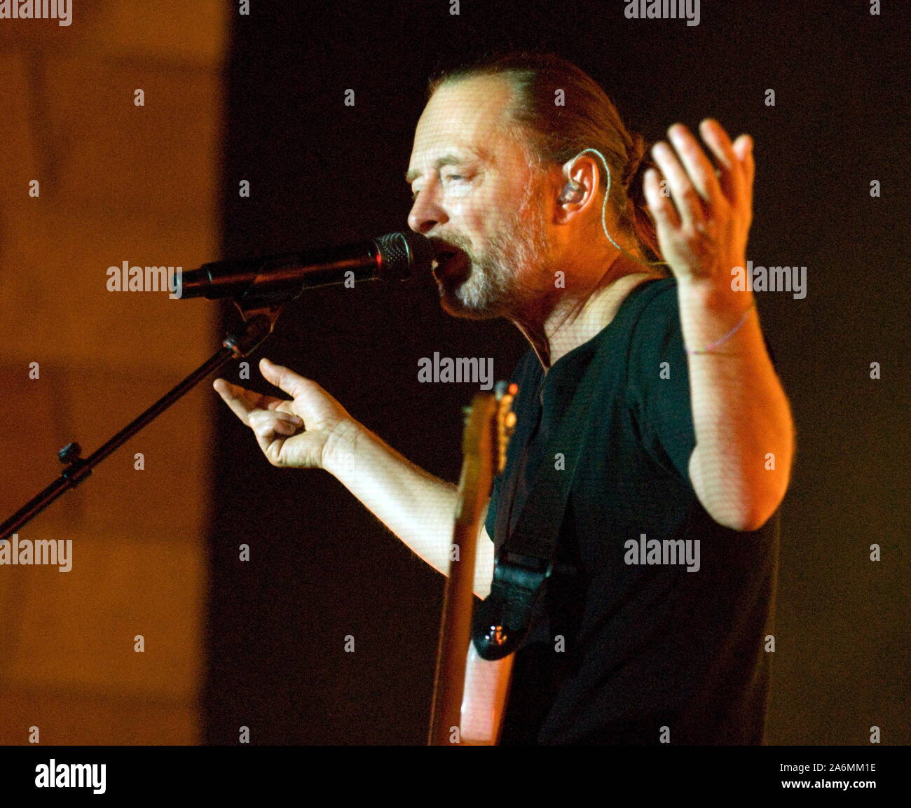 October 25, 2019, Santa Barbara , USA: THOM YORKE of Radiohead performs ...