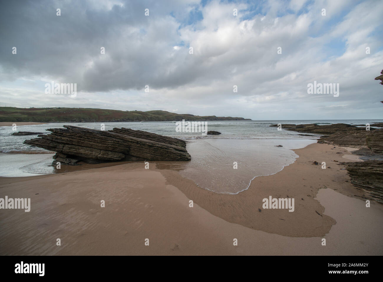 Cave on Strathy Beach in sutherland, scotland Stock Photo - Alamy