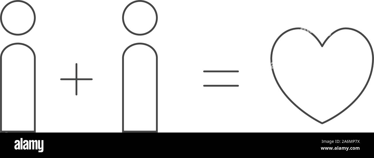 You plus Me equals Love, heart. Happy Valentine's Day Card Typography ...