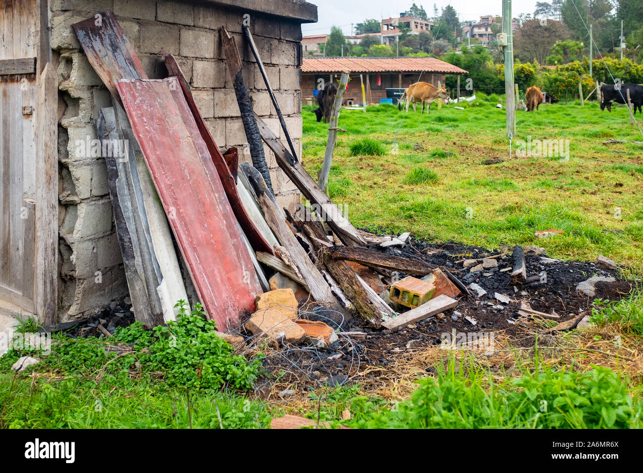 Waste, Garbage Accumulated on a Farm in Medellin, Antioquia / Colombia ...