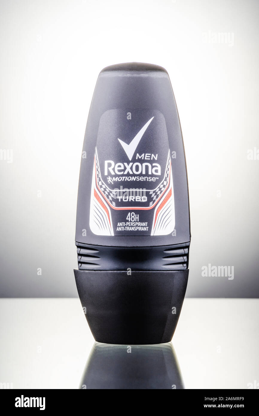 Rexona deodorant isolated on gradient background. Rexona is deodorant ...