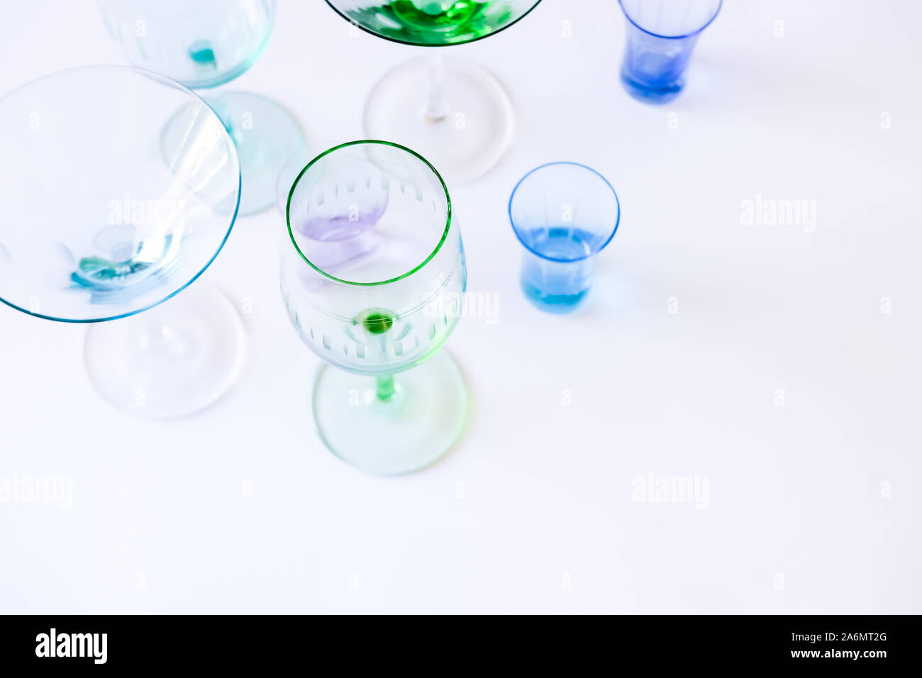 Colorful glasses background Stock Photo - Alamy