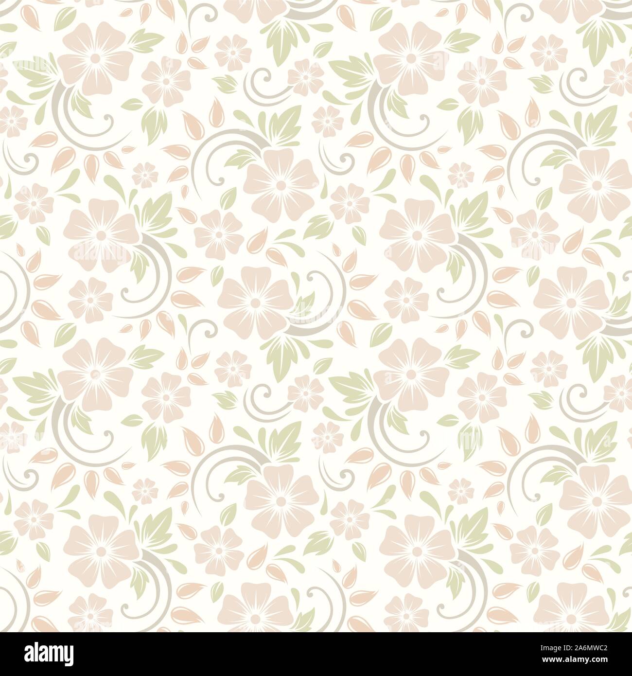 Vector vintage pastel seamless floral pattern Stock Vector Image & Art ...