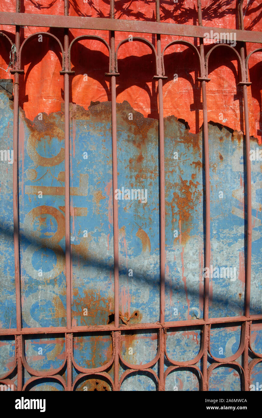Rusty gate, Yangon, Myanmar Stock Photo - Alamy