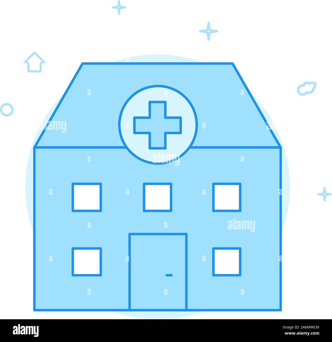 Hospital, infirmary, medical station vector icon. Flat illustration ...
